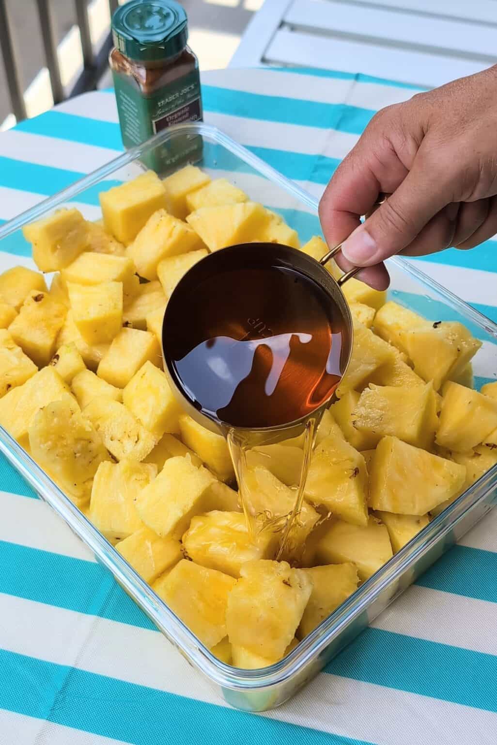 The Best Boozy Fireball Infused Pineapple Bites - Foods & Friends