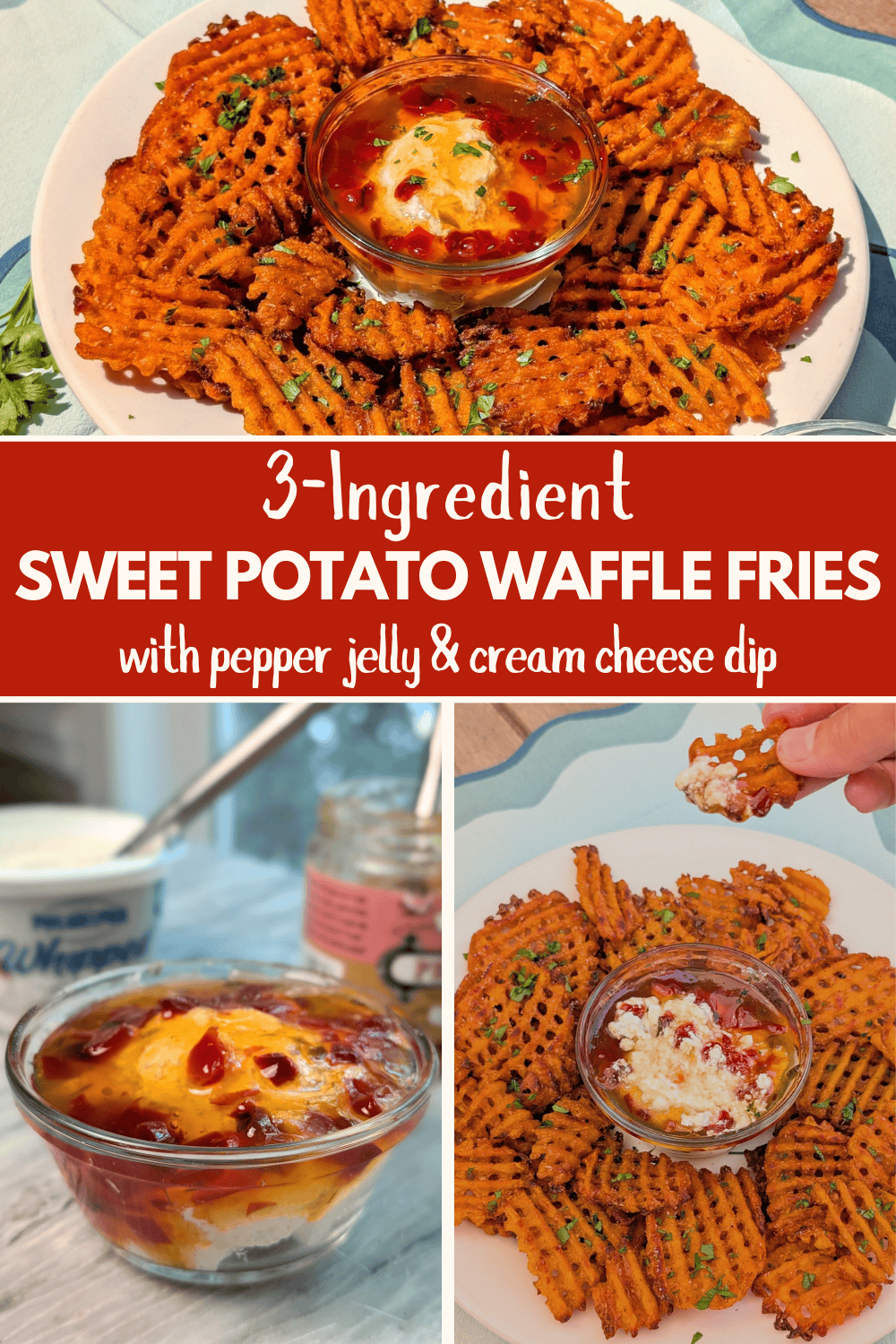 Sweet Potato Waffle Fries with Pepper Jelly Dip - Foods & Friends