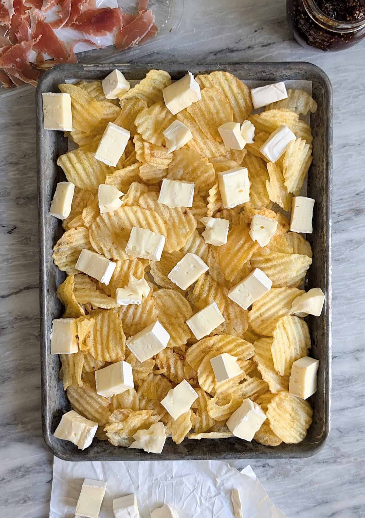 Potato Chip Charcuterie Board Nachos {Brie & Fig Jam} - Foods & Friends
