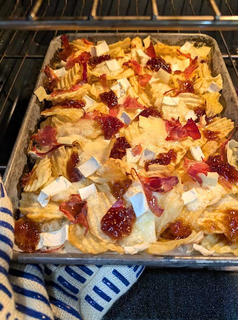 Potato Chip Charcuterie Board Nachos {Brie & Fig Jam} - Foods & Friends