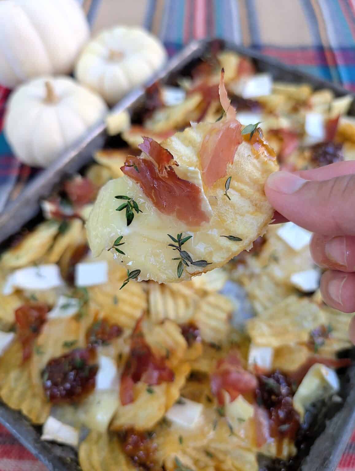 Potato Chip Charcuterie Board Nachos {Brie & Fig Jam} - Foods & Friends